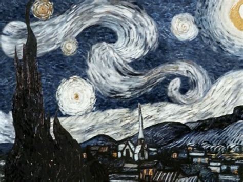Starry Night Painted By Vincent Van Gogh Christmas Paintings On
