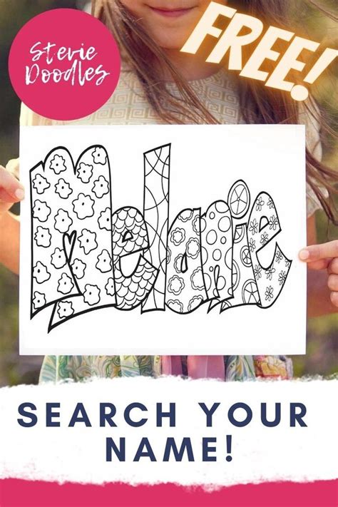 MELANIE A Free Printable Coloring Page Stevie Doodles Free