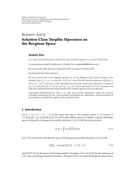pdf schatten class toeplitz operators on the bergman space
