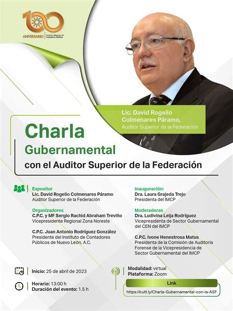 Charla Gubernamental con el Auditor Superior de la Federación IMCP