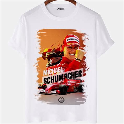 Camiseta Masculina Formula 1 Michael Schumacher Arte Camisa Blusa