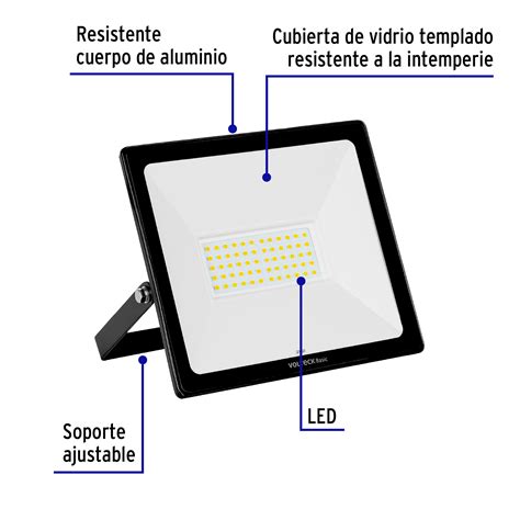 Ref Lc Truper Reflector Ultra Delgado Led W Luz C Lida