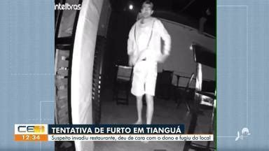 CETV 1ª Edição Fortaleza Câmera flagra suspeito invadindo