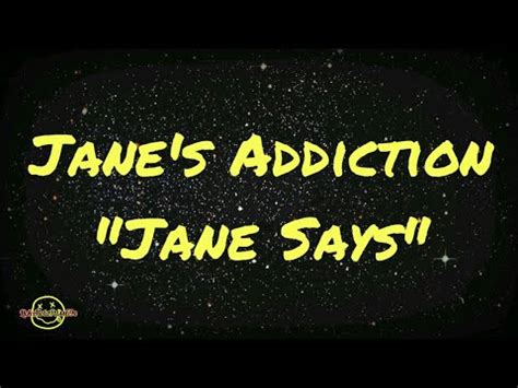 Jane S Addiction Jane Says Lyrics YouTube