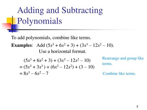 ppt adding and subtracting polynomials powerpoint presentation free download id 3835694