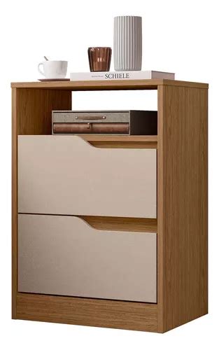 Mesa De Cabeceira Sole 2 Gavetas Frente Flex Albatroz
