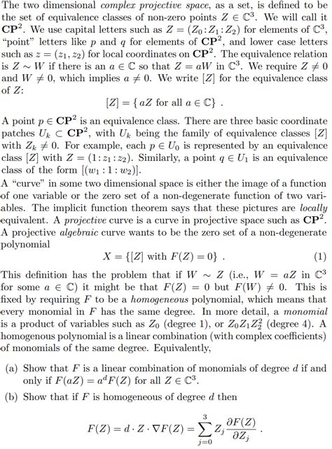 solved the two dimensional complex projective space as a