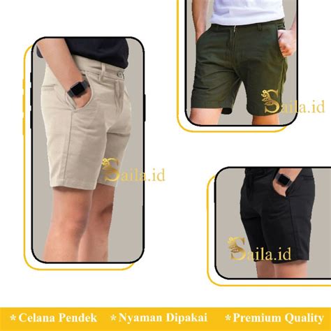 Jual Celana Pendek Chinos Chino Pria Distro Dewasa Santai Original