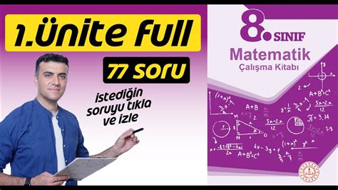 8 sınıf Matematik MEB Çalışma Kitabı 1 Ünite Full Çözümleri LGS Püf