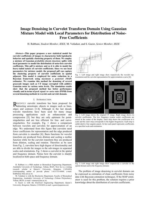 pdf image denoising in curvelet transform domain using gaussian mixture model with local