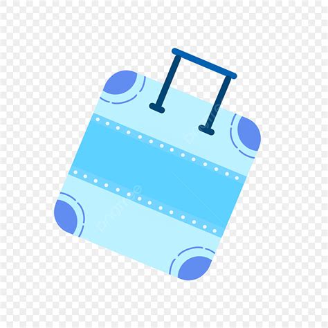 Blue Suitcase Hd Transparent Cartoon Hand Drawn Blue Suitcase Cartoon