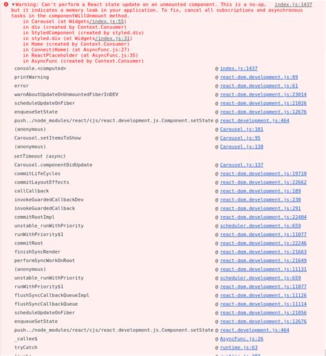 Can T Perform A React State Update On An Unmounted Component