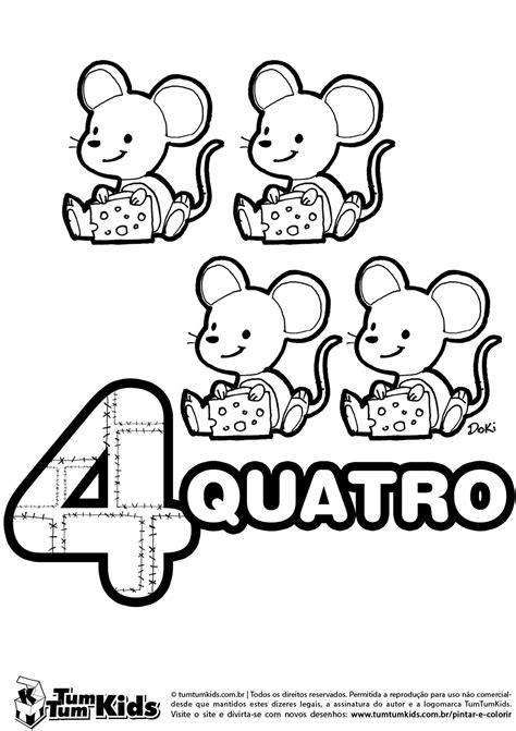 Números e Quantidades Para Colorir
