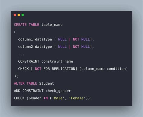 SQL Check Constraint Example Check Constraint In SQL Tutorial
