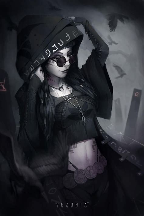 Raven Girl By Vezoniaartz On Deviantart Vampire Art Dark Fantasy Art
