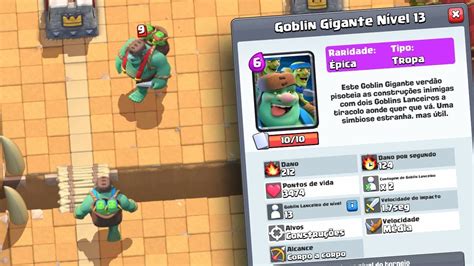 Gameplay A Nova Carta Goblin Gigante Clash Royale Dicas
