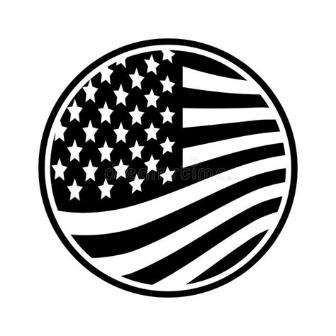 Icono De Bandera De Estados Unidos Aislado Ilustración del Vector