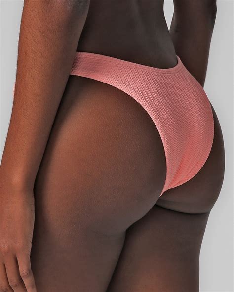 Riachuelo Biquíni calcinha tanga texturizada rosa Dript by Riachuelo