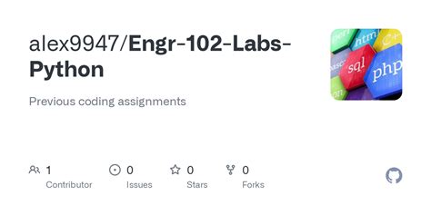 github alex9947 engr 102 labs python previous coding assignments