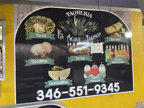 Menu At Taqueria El Agave Jalisco Restaurant Houston