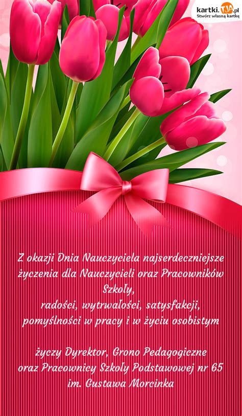 Z okazji Dnia Nauczyciela najserdeczniejsze życzenia dla Nauczycieli