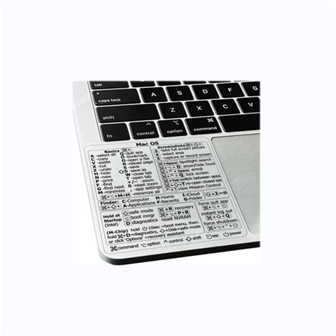 Clear Vinyl Keyboard Shortcuts Sticker For Mac Os Ventura Monterey Big