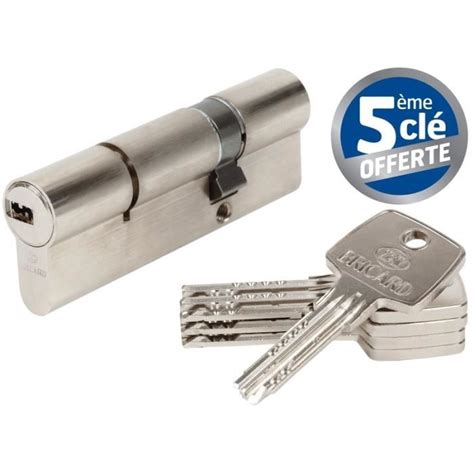 CYLINDRE DOUBLE LAITON NICKELÉ ASTRAL BRICARD 30 X 60MM DISPO 48H 1171