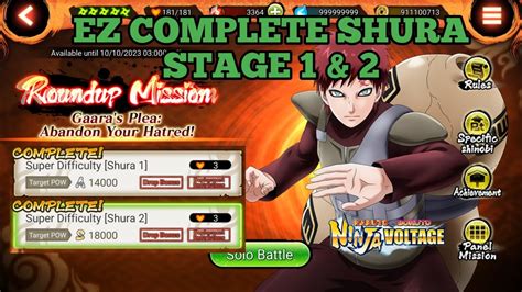 Nxb Nv Easy Complete Shura Stage Super Difficulty Gaara Round Up