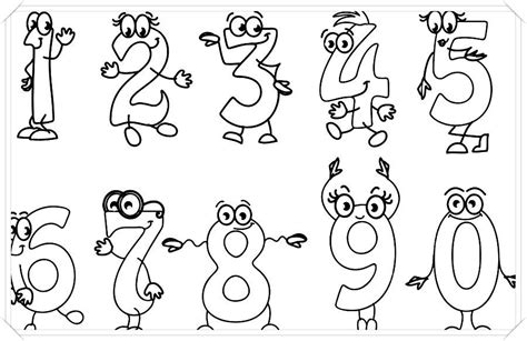 90 imágenes de NÚMEROS para colorear y aprender Dibujo