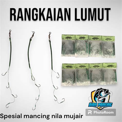 Jual Rangkaian Kail Lumut Kail Pancing Buat Umpan Lumut Mata Kail