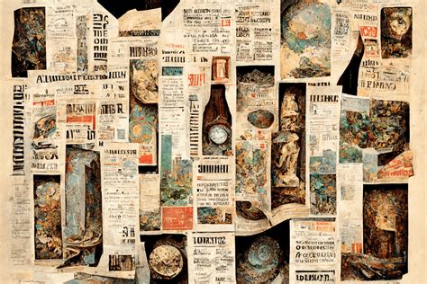 Vintage Newspaper Collage Graphic By Winter Snow Creative Fabrica