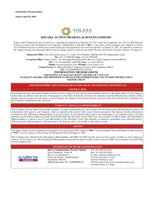 Fillable Online Solara Active Pharma Sciences A Pure Play API Company