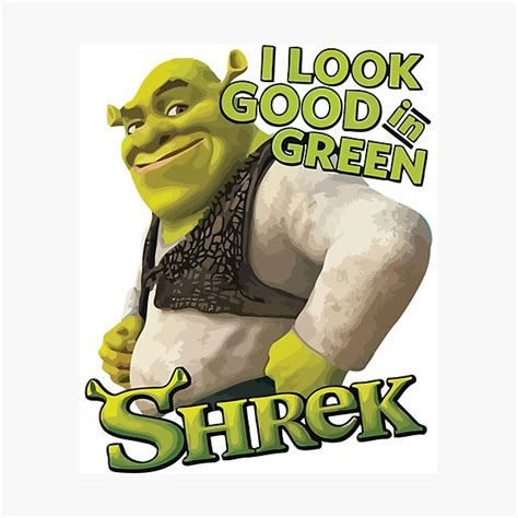 Sexy Shrek Shrek Meme Face Shrek Wazowski Photographic Print For Sale By Ooskiedesign Redbubble