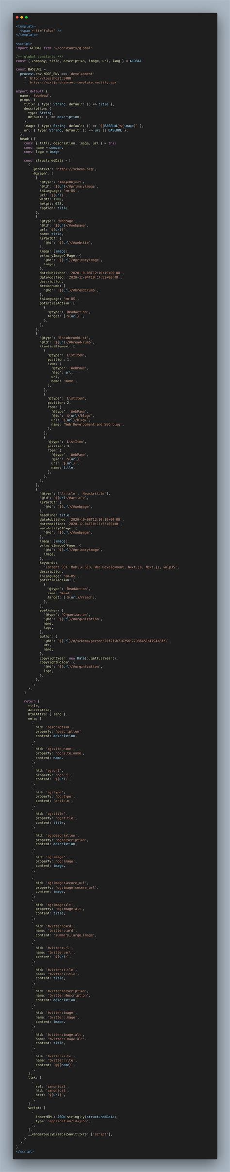 getting started with nuxt js static content website and seo