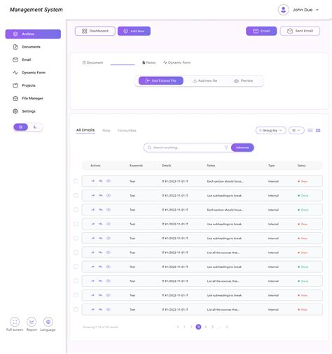 data management system on behance