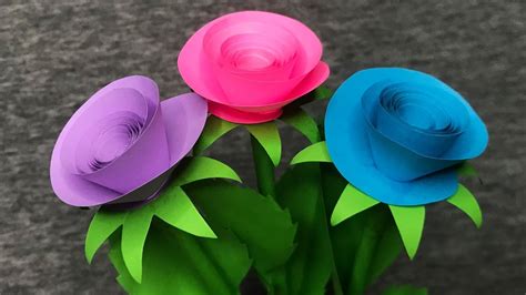 How To Make Small Rose Flower With Paper Making Paper Flowers Step By