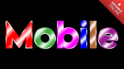 Mobile Letras Colores Editables En Línea Generador de Efectos de Texto
