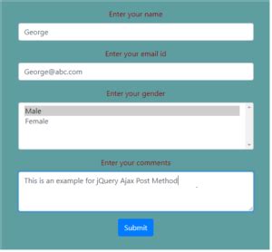 JQuery Ajax Post How Does JQuery Ajax Post Work With Examples