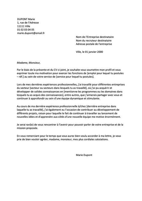 Lettre De Motivation Simple