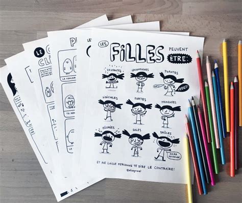 Mes affiches en version à colorier Elise Gravel