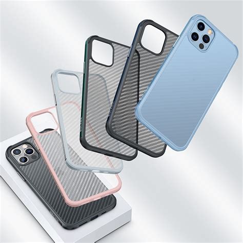 For Iphone Mini Sulada Luxury D Carbon Fiber Textured Metal Tpu
