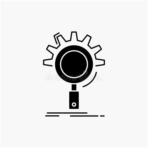 Seo Search Optimization Process Setting Glyph Icon Vector Isolated