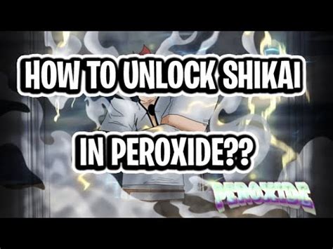 HOW TO GET SHIKAI IN PEROXIDE Peroxide TUTORIAL YouTube