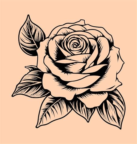 Vector rosa silueta monocromo vector aislado símbolo icono