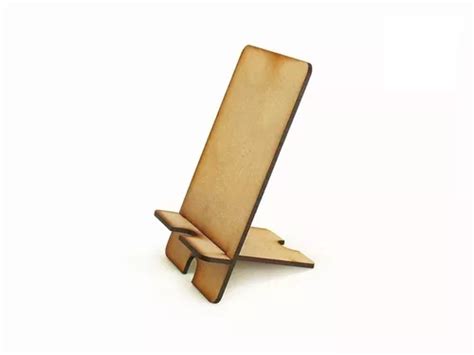Soporte Porta Celular Madera Mdf Fibrofacil Liso X Mercadolibre