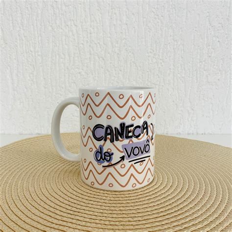 Caneca Cerâmica Ser Pai É Uma Honra Ser Avô Não Tem Preço Elo7