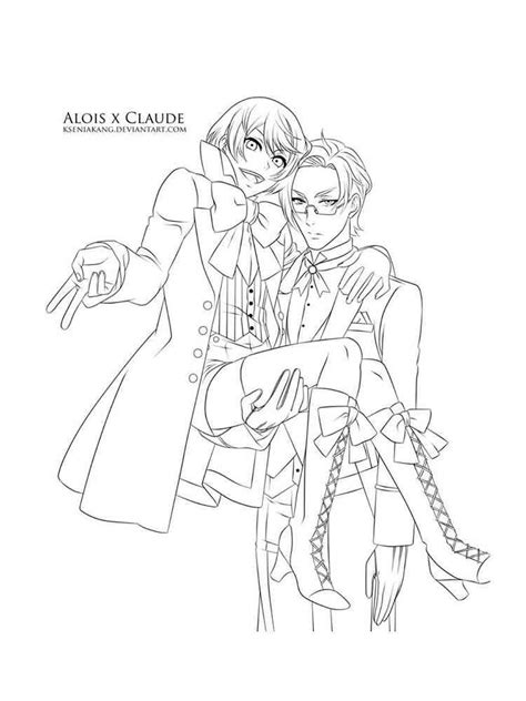 Alios And Claude Black Butler Coloring Page