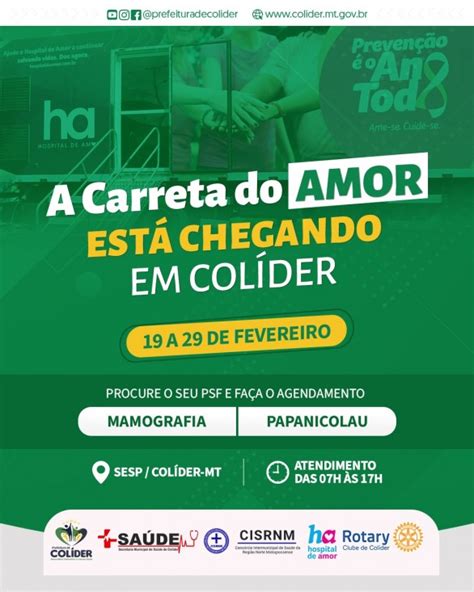 Carreta do Hospital do Amor retorna a Colíder para realizar exames