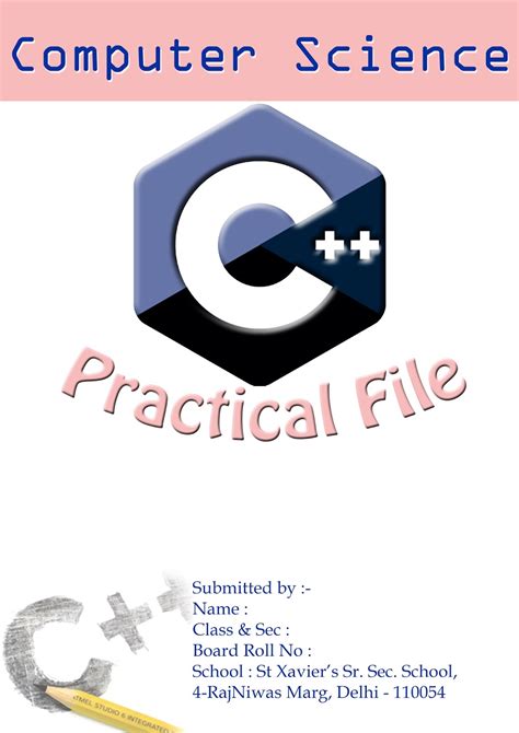 computer science cover page and index
