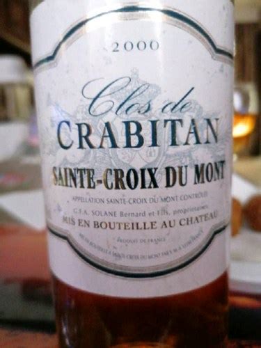 Château Crabitan Bellevue Clos de Crabitan Saint Croix du Mont Vivino 日本